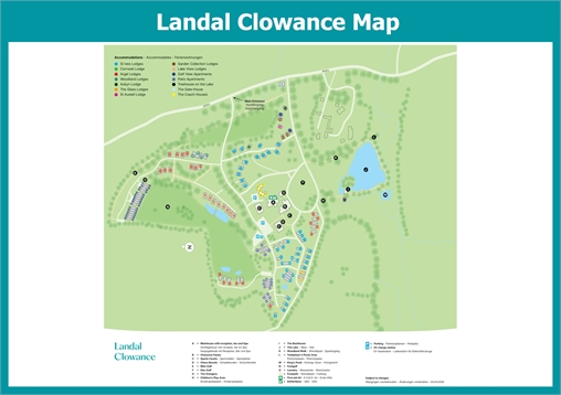 Village map of Landal Clowance - ParkExplorer