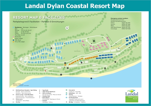Village map of Landal Dylan Coastal Resort | ParkExplorer