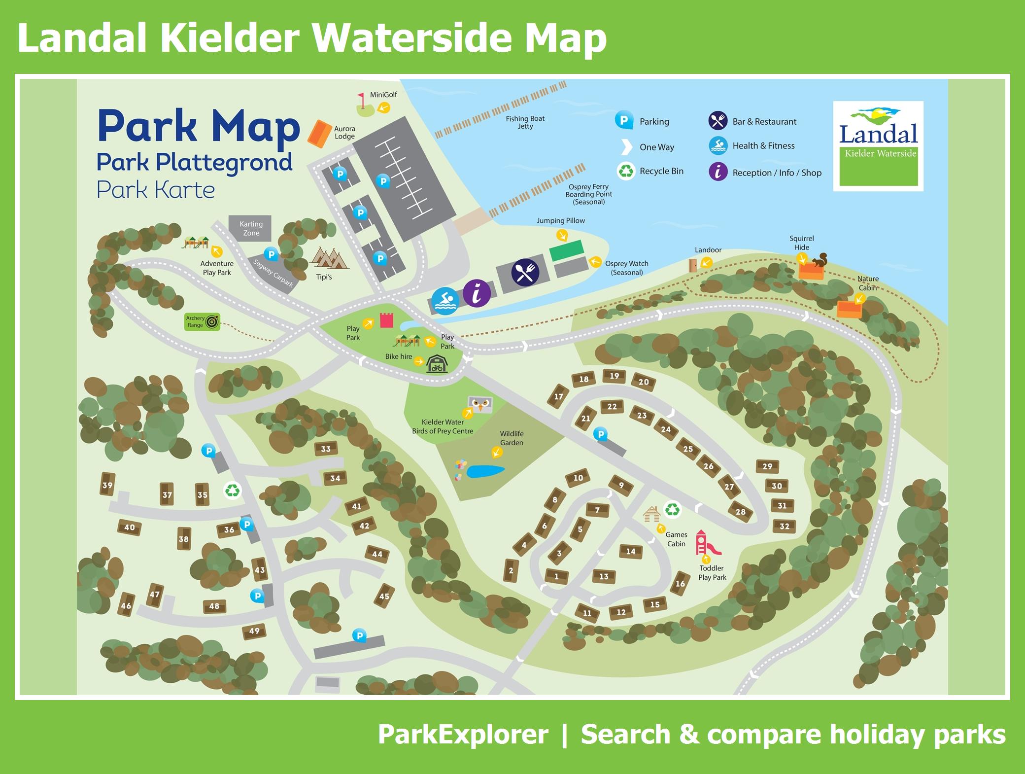 Village map of Kielder Waterside | ParkExplorer