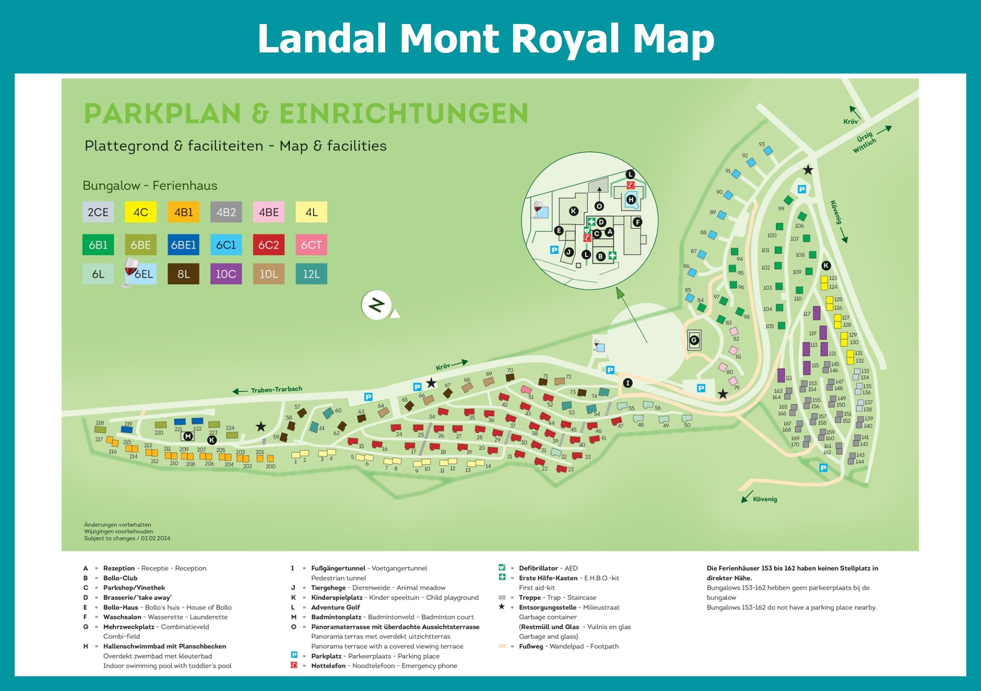 Village map of Landal Mont Royal | ParkExplorer