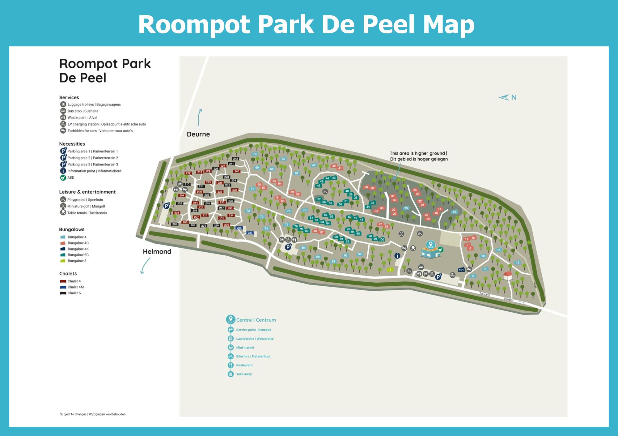 Village map of Roompot Park De Peel | ParkExplorer
